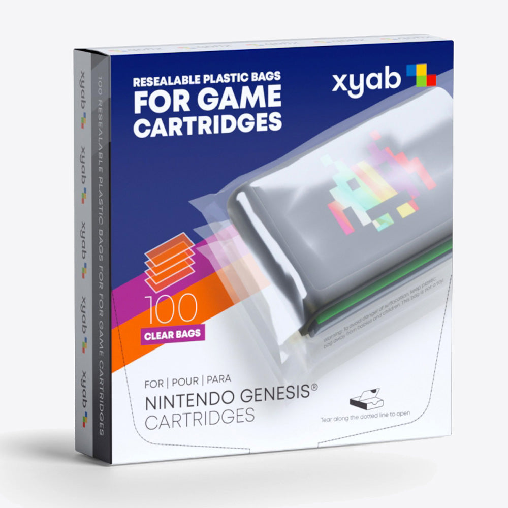 100 Pack of Cartridge Sleeves for Sega Genesis® - XYAB