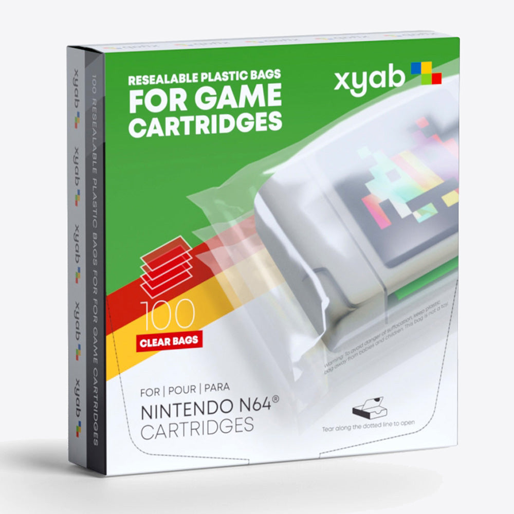 100 Pack of Cartridge Sleeves for Nintendo N64® - XYAB