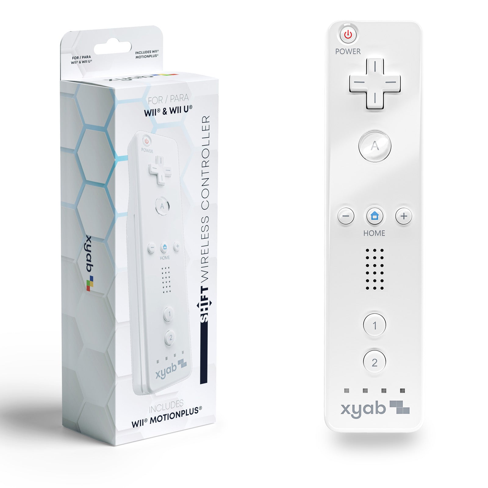 Wireless Controller - White (MOTION PLUS) for Nintendo Wii® - XYAB