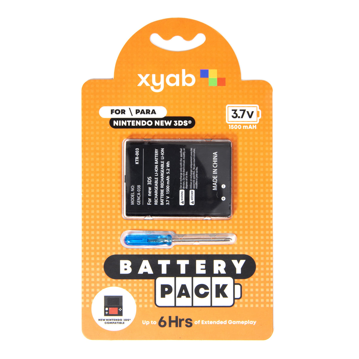 Rechargeable Battery Pack for Nintendo New 3DS® - XYAB